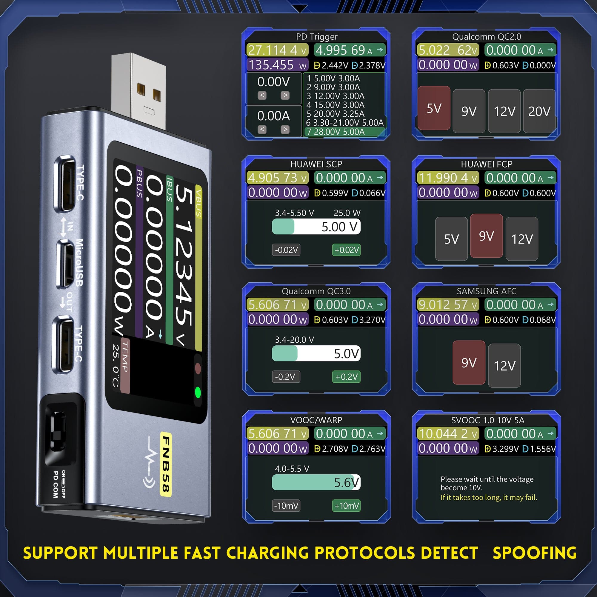 FNIRSI FNB58 USB Fast Charge Tester