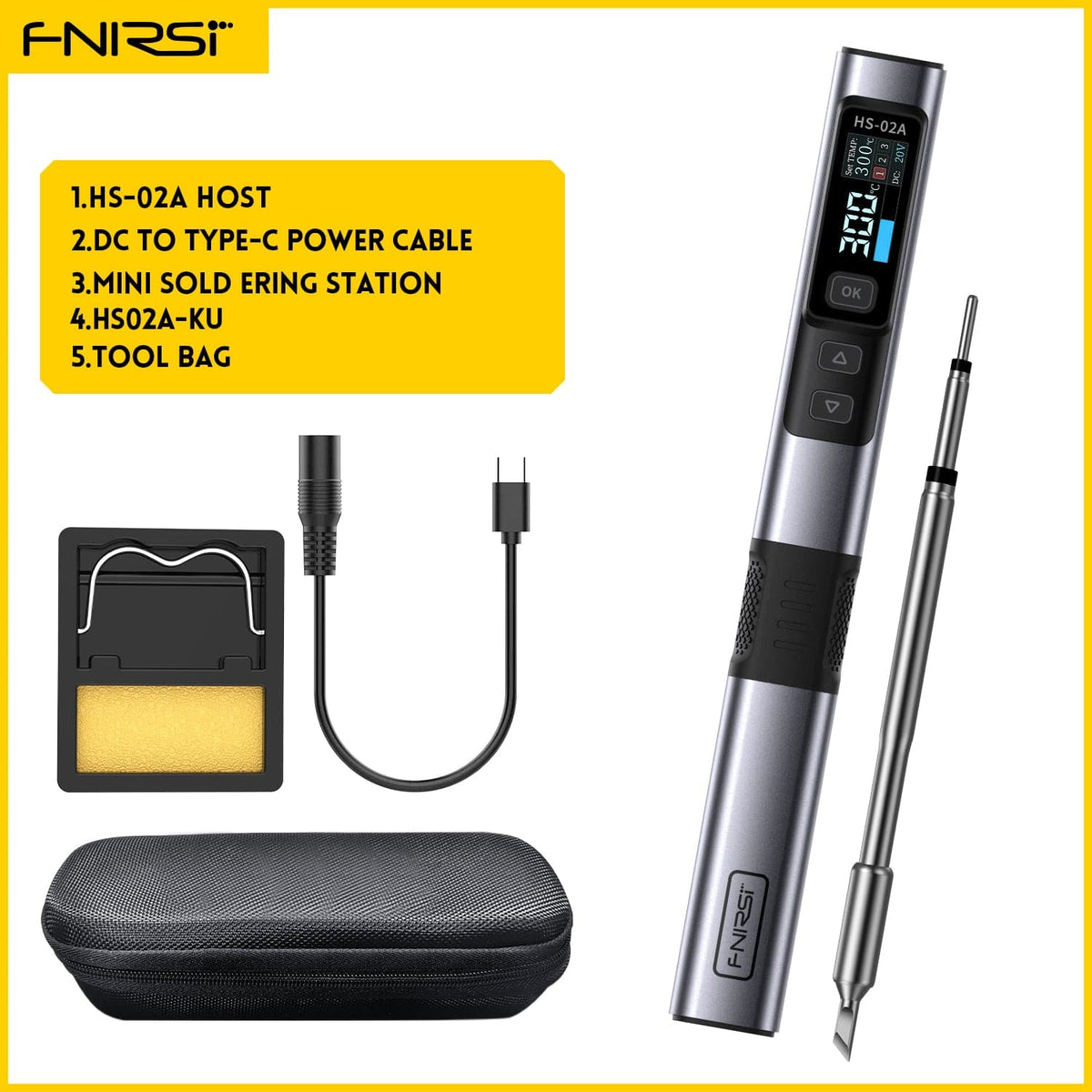 FNIRSI HS-02 Intelligent Soldering Iron